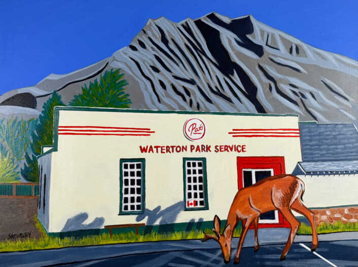 Painting Waterton Lakes Alberta - The Art of Brandy Saturley
